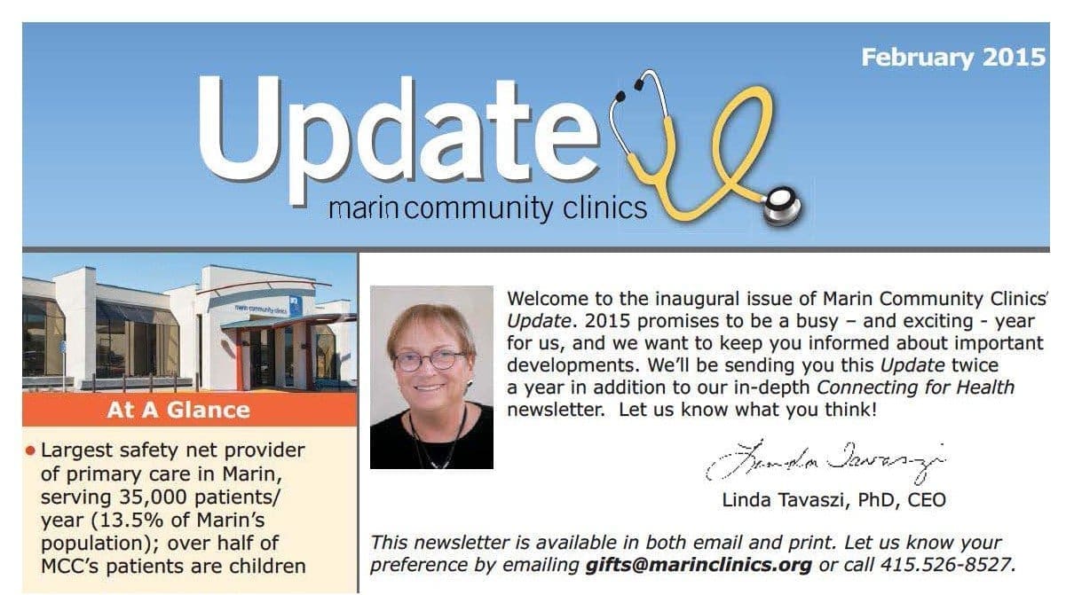 “Update” Community Newsletter Launched - Marin Community Clinic