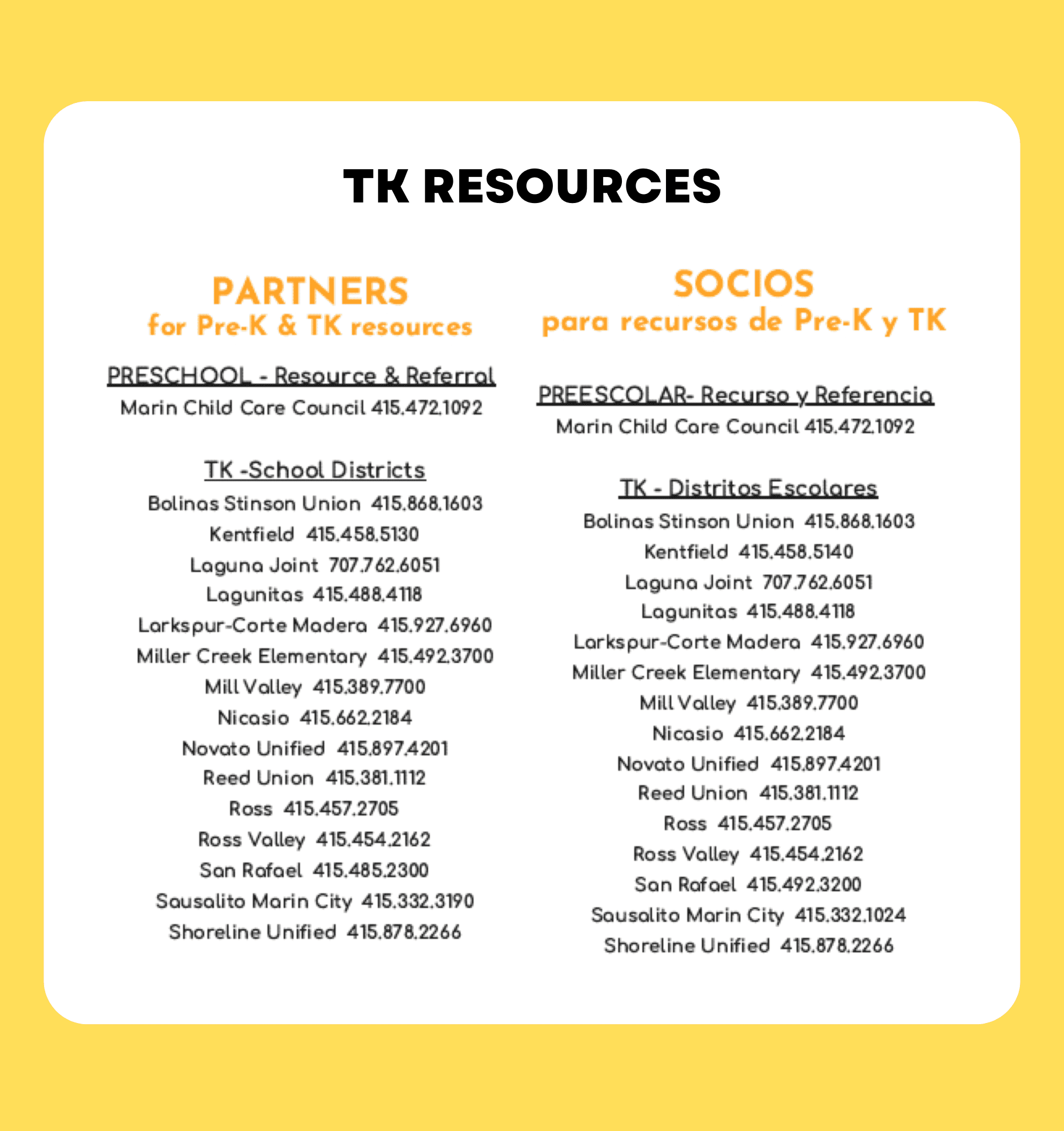 Transitional Kindergarten: Public School Programs & Resources - Marin ...